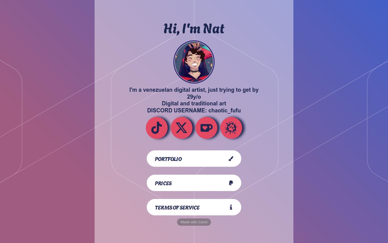 Nat's commission page